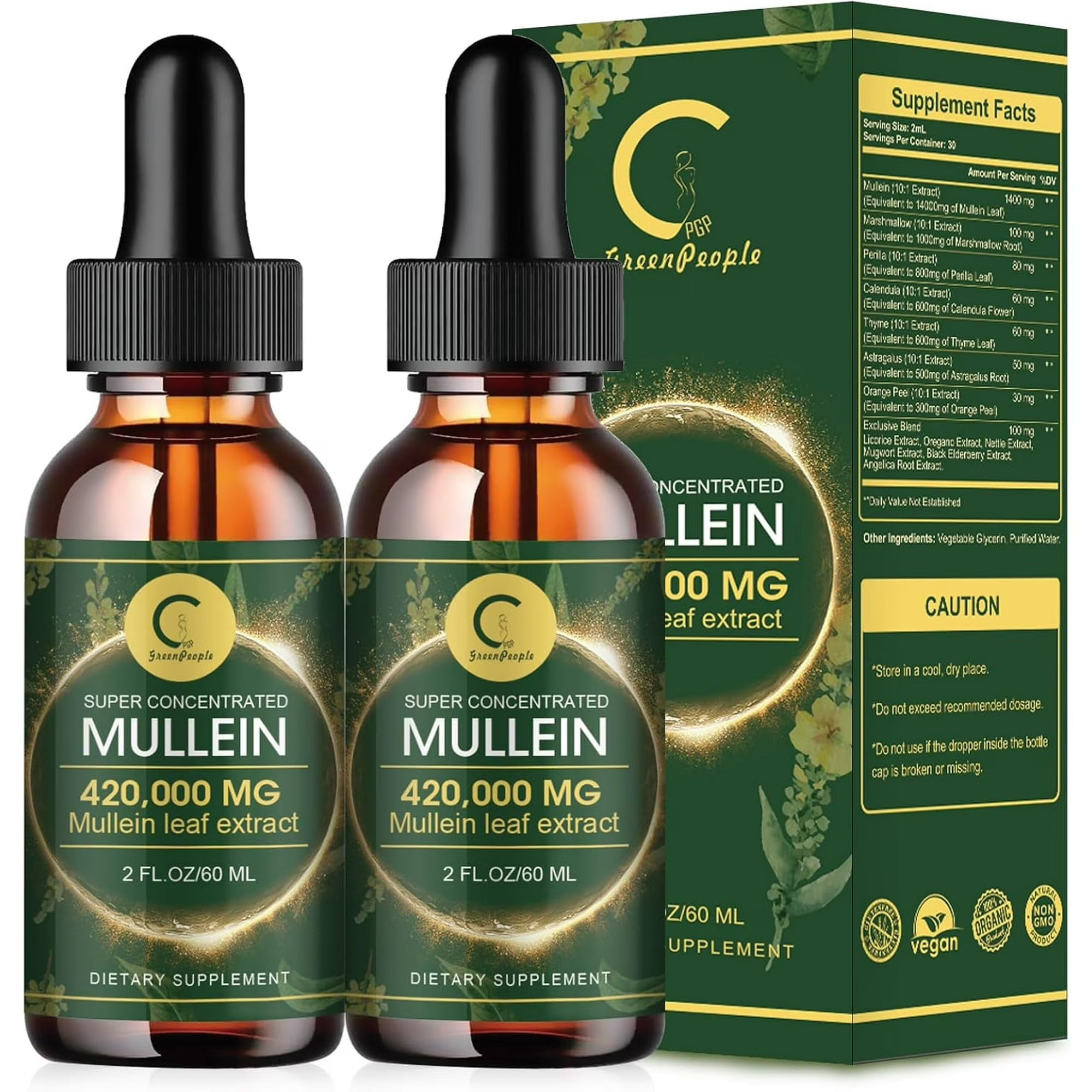 Mullein Drops for Lung Detox - Powerful Mullein Leaf Extract for Immun ...
